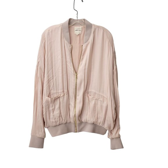 silence + noise | Jackets & Coats | Silence And Noise Pink Rayon Bomber ...